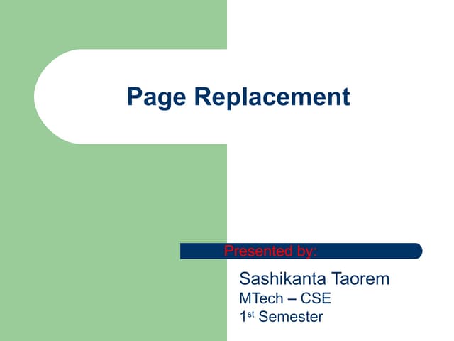Page replacement algorithms | PPTX