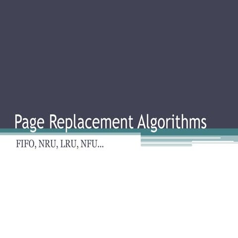 Page Replacement Algorithms Ppt 