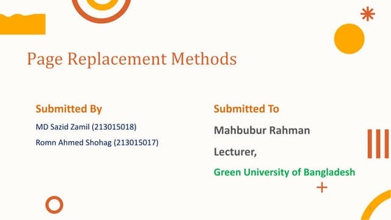 Page replacement algorithms | PPTX | Operating Systems | Computer Software and Applications