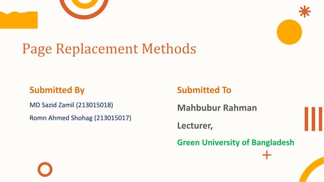 Page replacement algorithms | PPTX