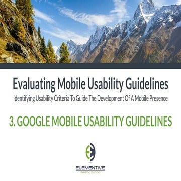 Evaluating Mobile Usability Guidelines: Google Mobile Usability ...