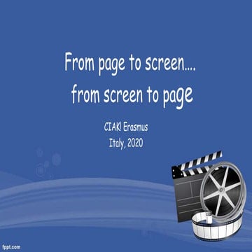 From page to screen....or from screen to page | PPT