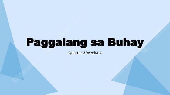 Paggalang sa Buhay ESP 10.pptx QUARTER 3 | PPTX