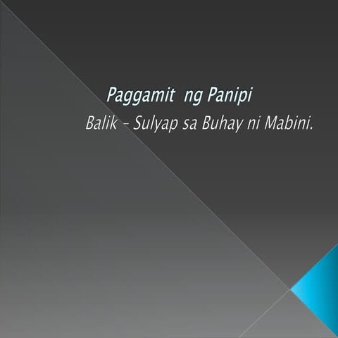 Paggamit ng panipi | PPTX