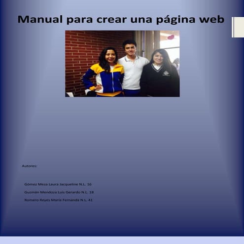 Manual para crear una página web | DOCX