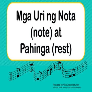 Pagkilala sa nota at pahinga | PDF
