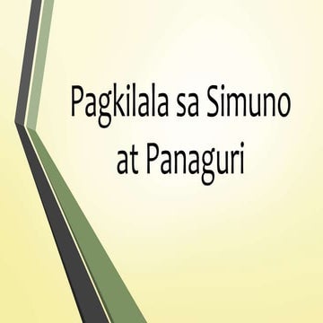 Pagkilala sa Simuno at Panaguri | PPTX