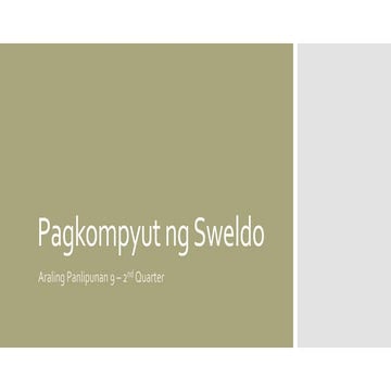 Pagkompyut ng Sweldo | PPTX