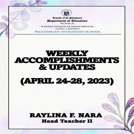 PAGLUSNGAN IS-WEEKLY ACCOMPLISHMENTS & UPDATES - APRIL 24-28 2023.pdf
