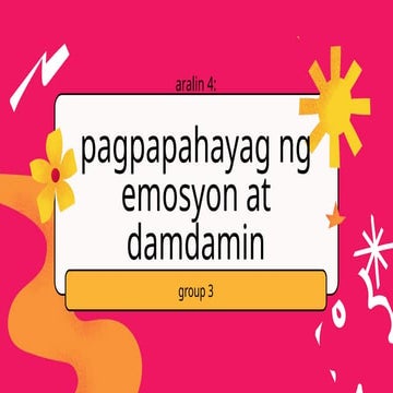 Mga paraan ng pagpapahayag ng emosyon | PPTX