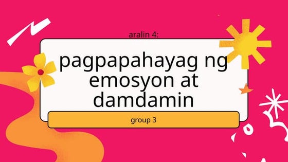 Pagpapasidhi ng damdamin | PPT