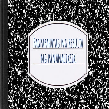 THESIS (Pananaliksik) Tagalog | DOCX
