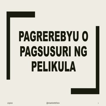 Pagsusulat ng iskrip sa pelikula | DOC