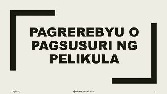 Mga Uri ng Pelikula | PPT