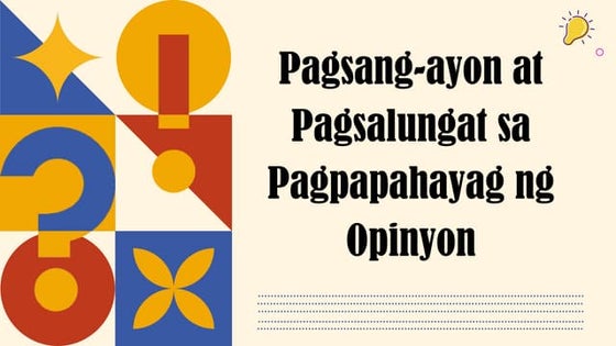 Mga Ekspresyon sa Pagpapahayag ng Layon at Damdamin | PPT