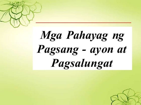 pagsang-ayon at pagsalungat.pptx