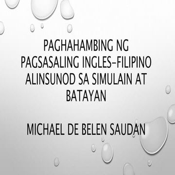 Halimbawa ng pagsasaling wika | DOCX
