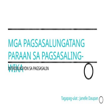 pagsasalin-report 2.pptxhayayagwatatatta | PPTX