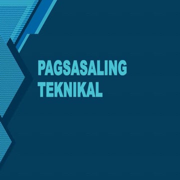 Pagsasaling-Teknikal-report by Baron (St. Louise de Marillac College of ...