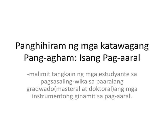 Panghihiram ng salita | PPTX