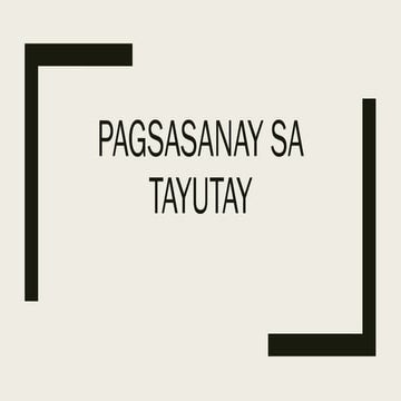 PAGSASANAY SA TAYUTAY at Dulog Pampanitikan.pptx