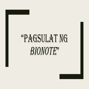 3 - BIONOTE.pptx bionote (biographical notes) | PPTX