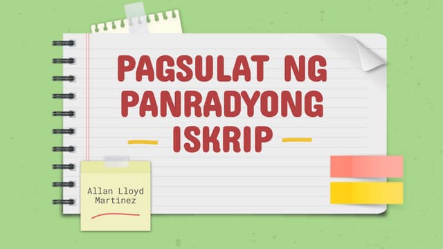 Pangawing || Pangawil | PPTX