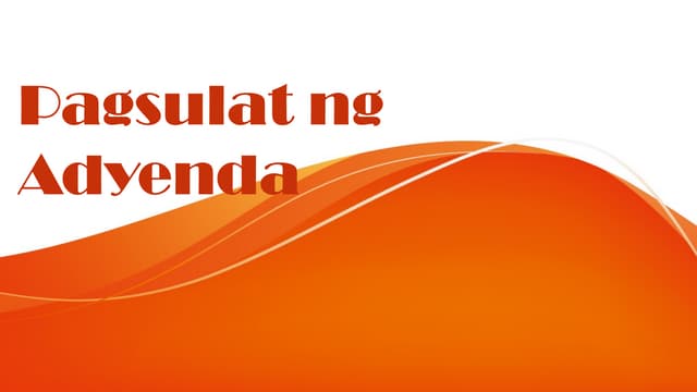 ADYENDA/AGENDA | PPTX
