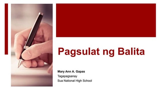 BALITA SCRIPT SHORT | PDF