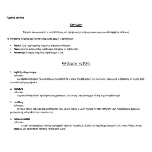 Week 8 ppt pagsulat ng balita | PPTX