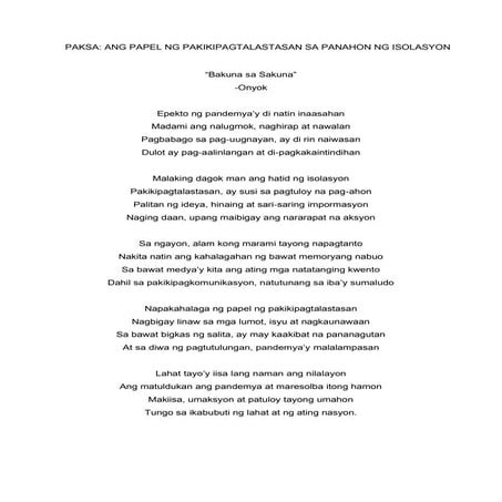 Bakuna sa Sakuna: PAGSULAT NG MALAYANG TULA.pdf