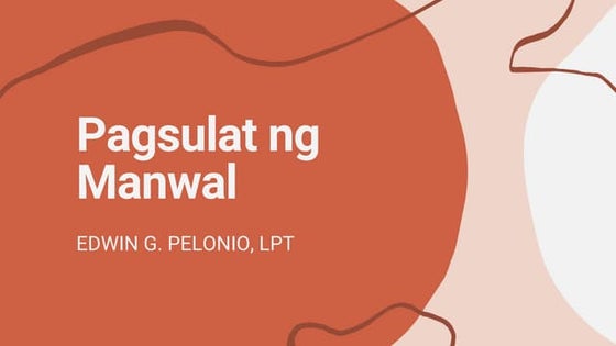 Filipino Sa Piling Larang Menu Ng Pagkain Ppt
