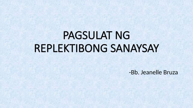 Paano ang tamang pagsulat ng sanaysay para sa a | DOCX