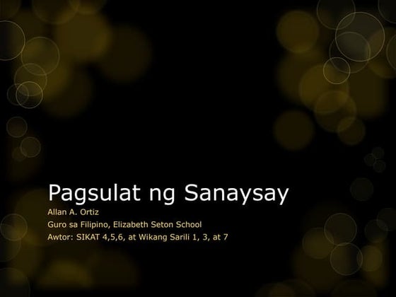 Filipino: Pagsasalaysay | PPT