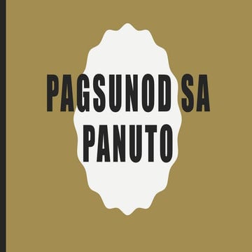 Pagsunod sa panuto | PPTX