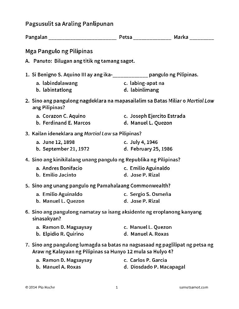 Solution Pagsubok Na Pagsusulit Sa Mga Uri Ng Anyong Panitikan ...