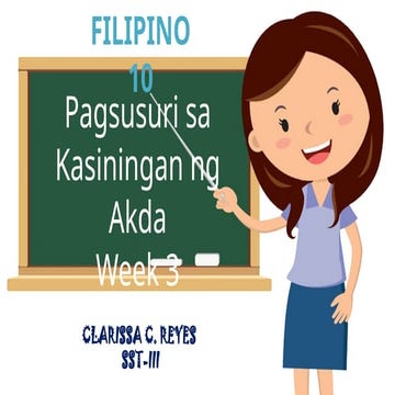Quarter 2 Week 3 - Filipino 10 - Panitikang pandaigdig | PPTX