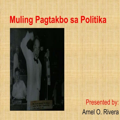 Pagtakbo sa politika | PPT