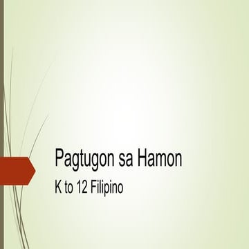 Pagtugon sa hamon | PPTX
