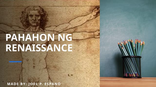 panahon ng renaissance | PPTX
