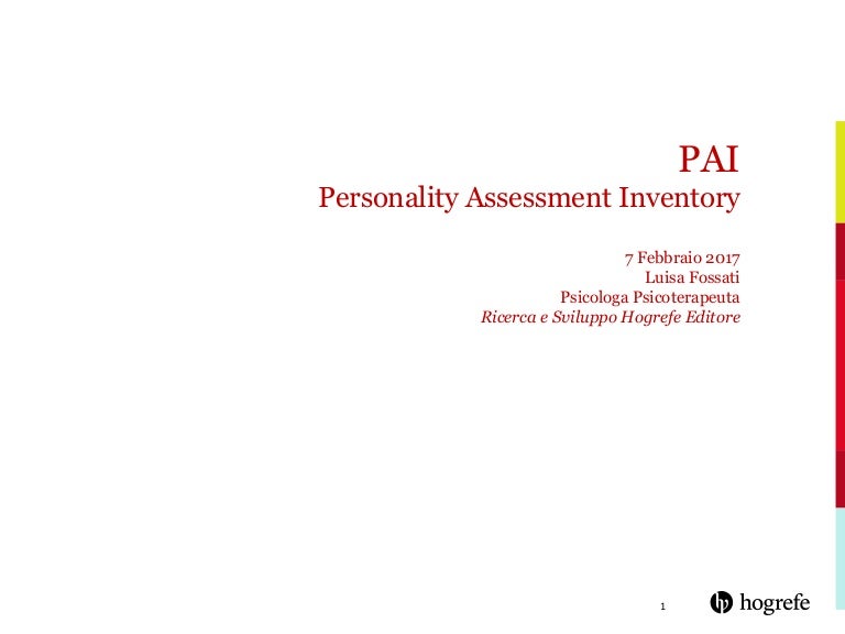Personality Assessment Inventory -Basic-