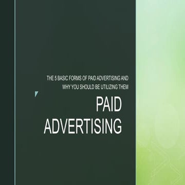 Paid Advertising - Five Forms of Paid Advertising and How You Should ...