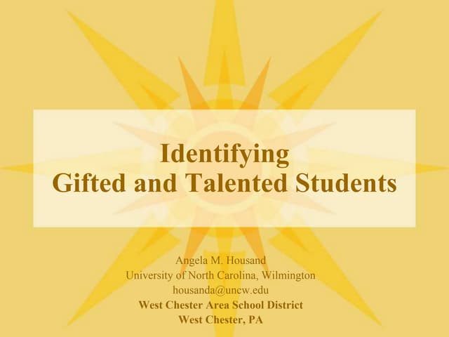 Teaching Gifted And Talented Students | PPT