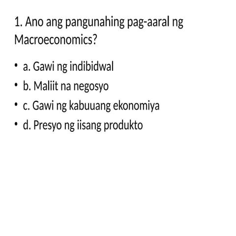 Mga patakaran at programang pangkabuhayan ng pamahalaan | PPT