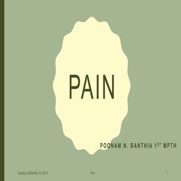 Pain : definition, assessment, types, scales, physiotherapy management ...