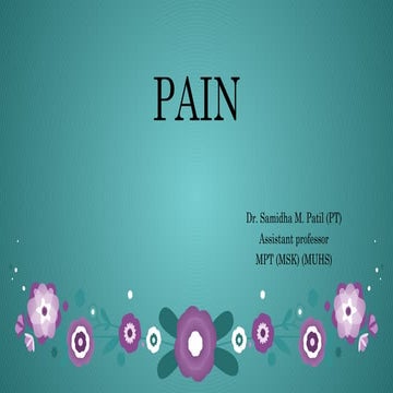 Pain: Definition, Gate theory and its pathways | PPTX