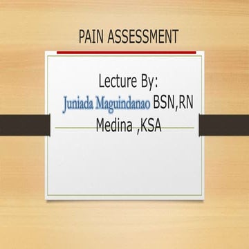 Pain assesment | PPTX