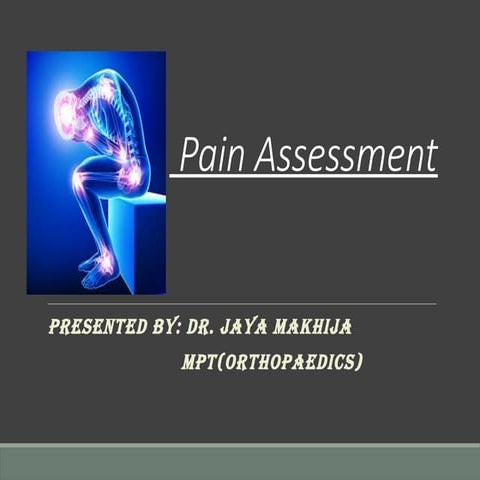 Pain Assessment for physiotherapy students | PPTX