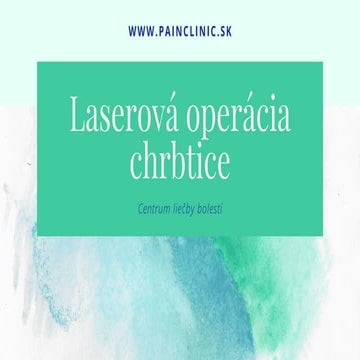 Laserová operácia chrbtice | PDF