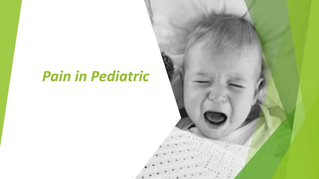 Pediatric pain assessment | PDF